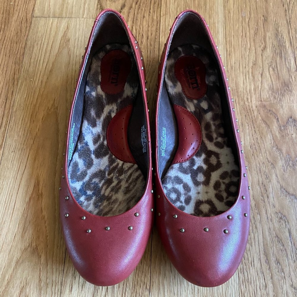 Very Cute Born Burgundy Colored Flats - Women's Size … - Gem